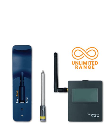 Meatstick Chef Wifi Travel Kit Unlimited Range Wireless Meat Thermometer The Meatstick