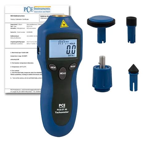 Tachometer Pce Dt 65 Ica Incl Iso Calibration Certificate Pce