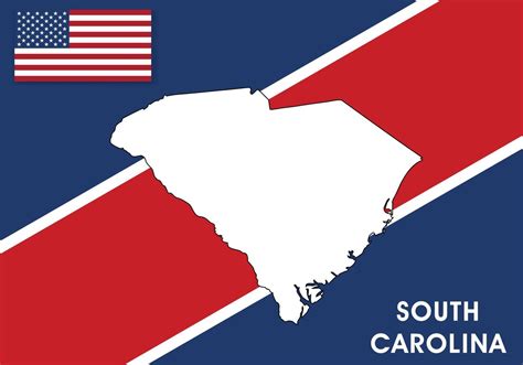 South Carolina Usa United States Of America Map Vector Template