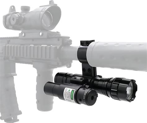 Tactical Green Laser Sight Led Flashlight Rifle Scope Mount Kit
