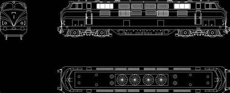 Train DWG Plan For AutoCAD Designs CAD