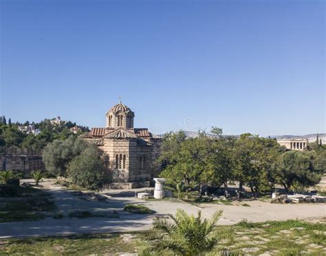 The Holy Church Of The Holy Apostles Of Solakis In Athens Stock Image