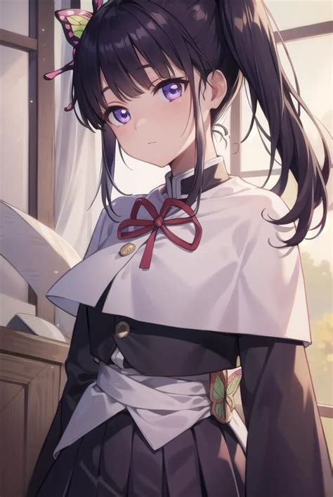 Kanaotsuyuri Kanao Tsuyuri Black Hair Butterfly Butterfly Hair