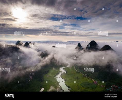 Aerial Landscape In Phong Nam Valley An Extreme Scenery Landscape At