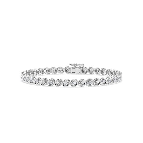 Diamond Tennis Bracelet 14k White Gold Lab Grown 2ct Diamond Bracelet