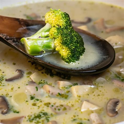 Broccoli And Mushroom Soup Recipe Healthy And Delicious