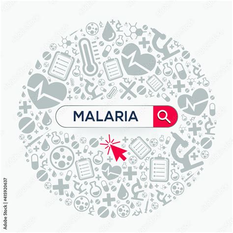 Malaria Disease Written In Search Bar Vector Illustration Stock Vector Adobe Stock