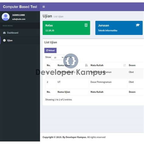 Jual Source Code Aplikasi Ujian Online Cbt Kampus V Di Seller Developer Kampus Sardonoharjo
