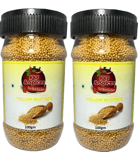 Kitchen King Food And Spices Yellow Mustard Seed Peeli Sarso Pack Of Two 100 Gm Jar Price In