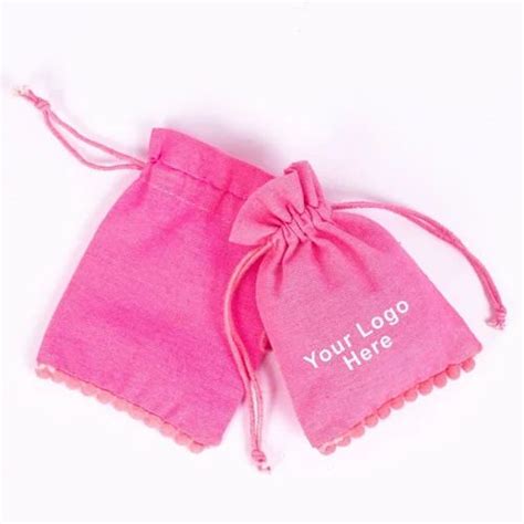 Light Pink Cotton Drawstring Bags T Pouches At ₹ 17piece