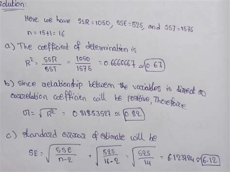 given the following anova table source df ss ms f regression 1 1 050 0
