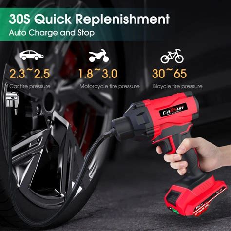 Portable Digital Tire Inflator Handheld Wireless Rechargeable Air