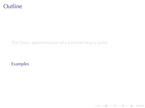 Lesson Linear Approximation And Differentials PPT