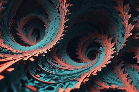 Premium Photo Dimensional Warp Fractals Grunge Background With Distorted Patterns