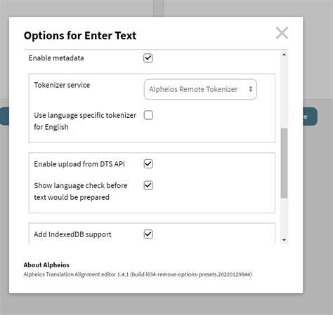 Remove Options Presets · Issue 634 · Alpheios Projectalignment Editor New · Github