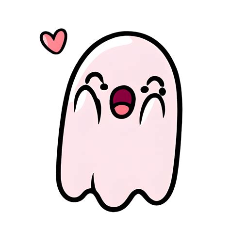 Kawaii Cute Ghost Illustration · Creative Fabrica