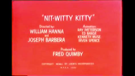 Nit Witty Kitty 1951 Title Card And Credits Only Cbs Print With Original English Audiotrack