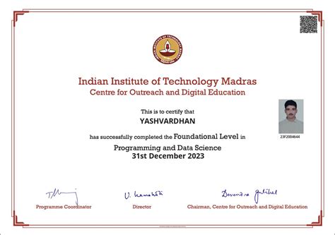 😀 i earned my data science and programming foundation certification yashvardhan posted on