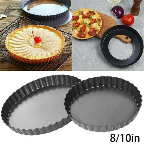 Retail Pan Baking Tray Pie Tart Removable Bottom P Vicedeal