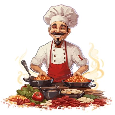 Premium Vector Cook Vector On White Background