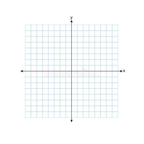 Graph The Square Coordinate System In Two Dimensions With On White Background Stock Vector