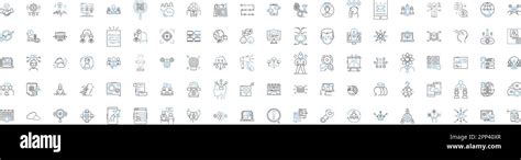 Business Strategy Line Icons Collection Planning Alignment Execution Innovation Competitive