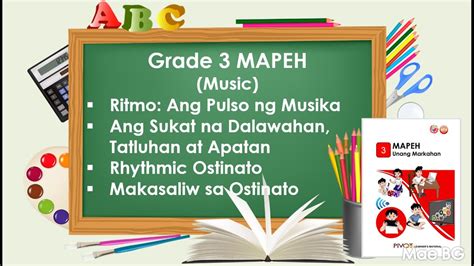 Ritmo Ang Sukat Na Dalawahan Tatluhan At Apatan At Rhythmic Ostinato Grade 3 Mapeh Music