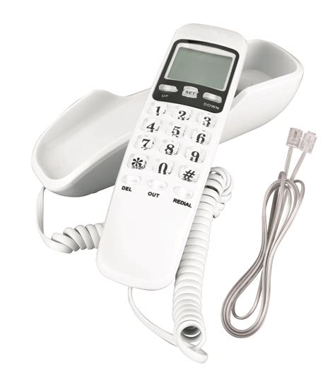 Home Plus Slim Corded Telephone With Caller Id Just Hook It Up Cables