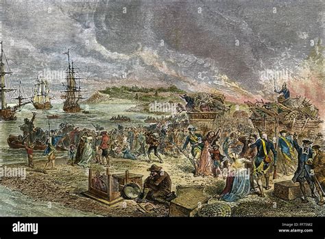 Acadian Expulsion 1755 Nthe Removal Of The Acadians From Nova Scotia