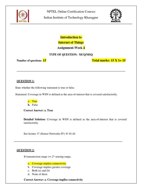 Iot Assignment 4 Solution Pdf