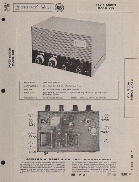 David Bogen Model K10 Sm Service Manual Download Schematics Eeprom Repair Info For