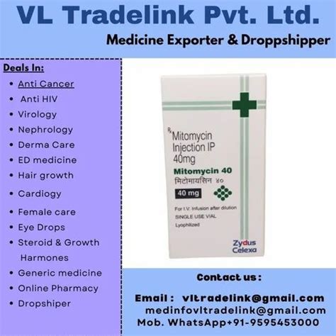 Zydus Mitomycin 40mg Mitomycin Injection Dosage Form Vial At Rs