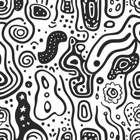 Creative Abstract Squiggle Style Drawing Background Stock Illustration Illustration Of Retro