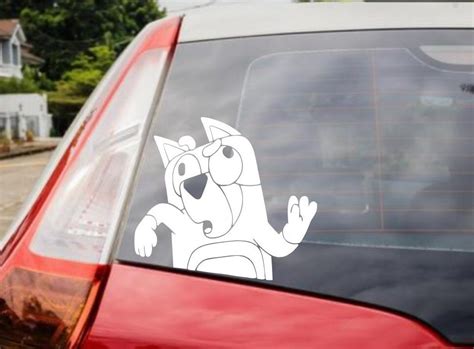 Bluey Car Sticker Bumper Decals Bumper Stickers Vinyl Decal Etsy