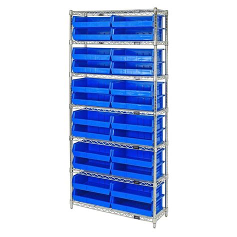 Quantum Wr12 93030 24x60x63 Wire Shelf Bin Organizer