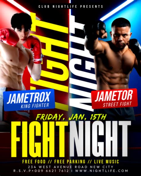 Black 3d Fight Night Ufc Fighting Championship Fighters Match Schedule