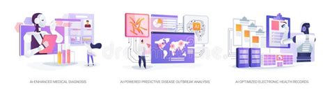 Ai In Healthcare Abstract Concept Vector Illustrations Stock Vector
