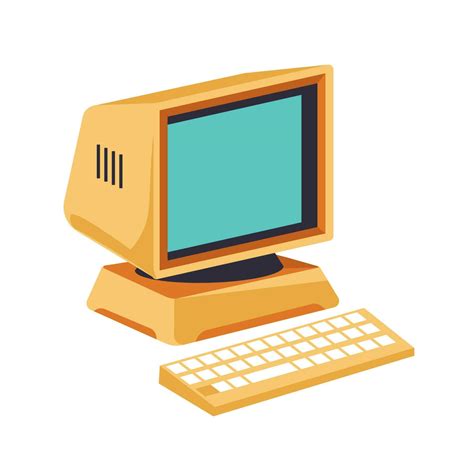 Retro Old Babe Gadget Computer With Screen 24028844 Vector Art At Vecteezy