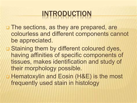 Staining By Hematoxylin And Eosin Pptx Blood Disorders Diseases