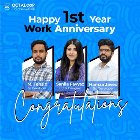 employees workanniversary celebration oneyear contentwriter… octaloop technologies 14