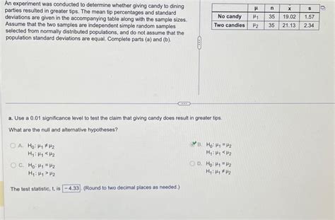 Solved An Experiment Was Conducted To Determine Whether Chegg