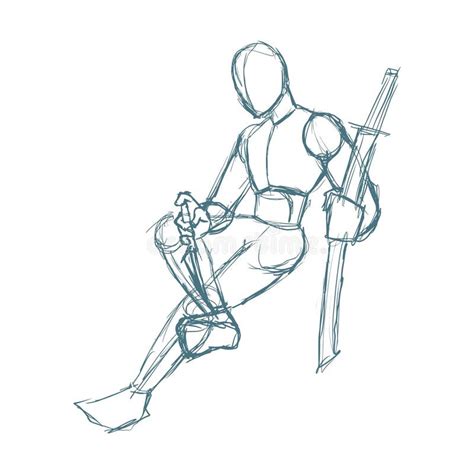 Man Sketch Body Hand Draw Stock Vector Illustration Of Draw 340999284