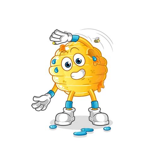 Premium Vector Honeycomb Stretching Character Cartoon Mascot Vector