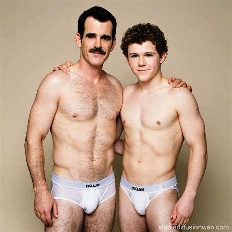 Ty Burrell And Nolan Gould Muscular Stable Diffusion Online