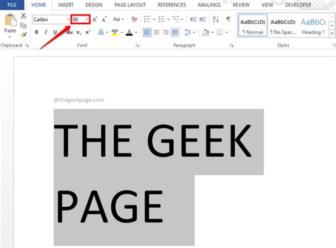 How To Make The Font Size Bigger Than 72 Points In Microsoft Word