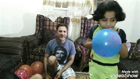 تحدى نفخ البلالين بين مهند ومهيد Youtube