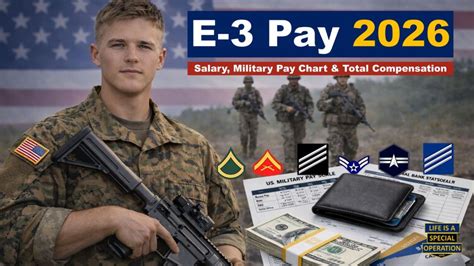 E 3 Pay 2026 Salary Military Pay Chart Bah Total Compensation