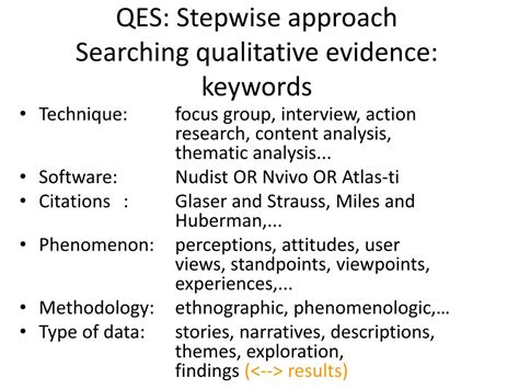 ppt qualitative evidence synthesis qes powerpoint presentation