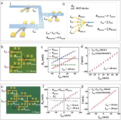 In Memory Analog Summation Subtraction Based On Interconnected Sot