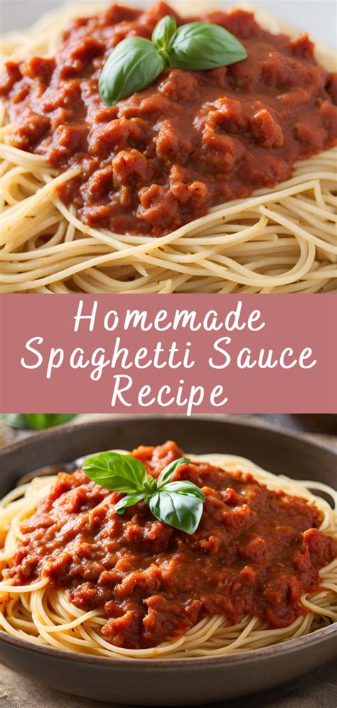Homemade Spaghetti Sauce Recipe Cheff Recipes
